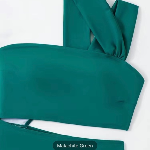 temu | Swim | Emerald Green Asymmetrical One Piece | Poshmark